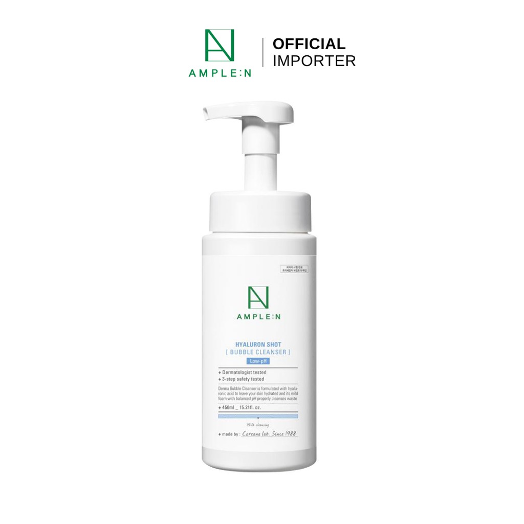 AMPLE:N Hyaluron Shot Bubble Cleanser 450ml. | Shopee Thailand