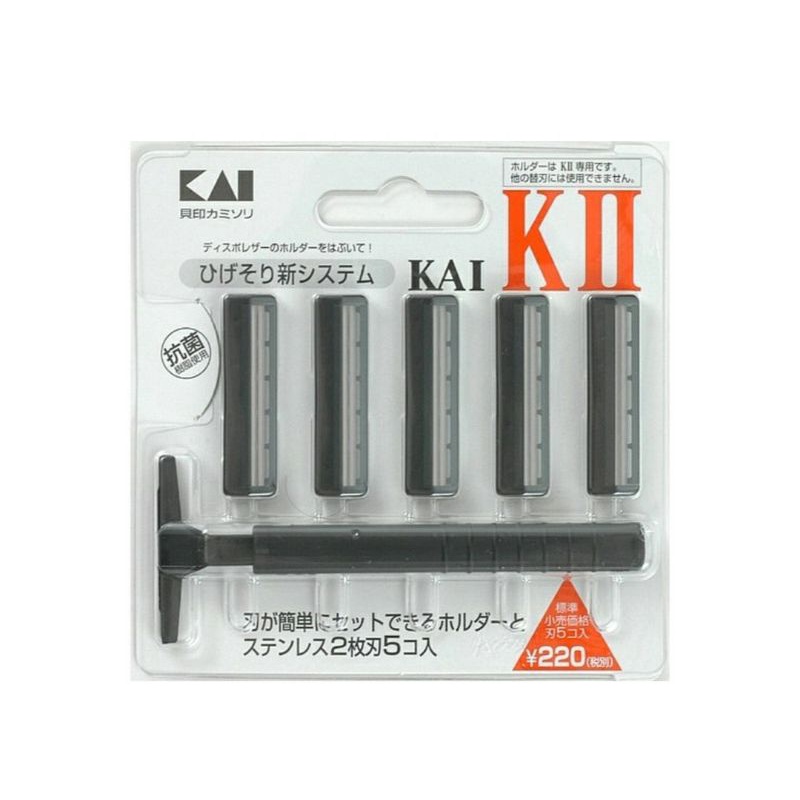KAI razor มีดโกนญี่ปุ่น พร้อมใบมีด 5 ใบ | Shopee Thailand