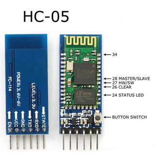 HC-06 Bluetooth Module 4 pin V2.0 EDR โมดูล เชื่อมต่อ บลูทูธ กับอุปกรณ์ต่าง ๆ ใช้ได้กับ Arduino ...