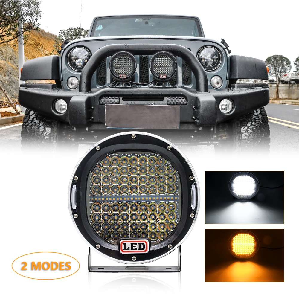 7 Inch Offroad LED Work Light 12V 24V 300W Dual Color Car Spotlight ...
