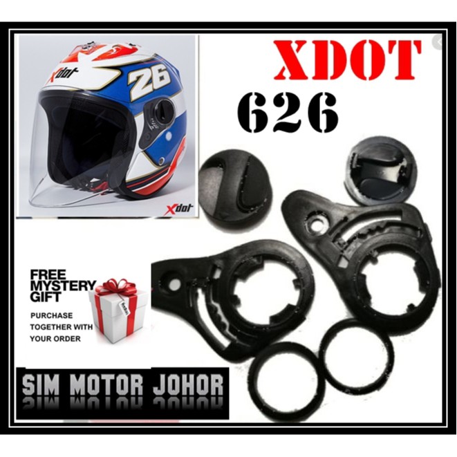 G626 G518 G618 XDOT X-DOT หมวกกันน็อคด้านข้างฝาครอบชุดซ่อม TOPI VISOR CERMIN SCREW SKRU TEPI ...