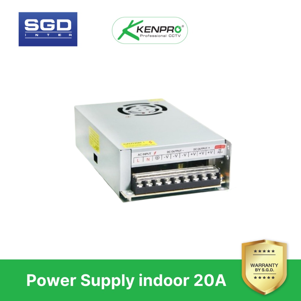 Kenpro power supply 20A indoor Adapter for CCTV พาวเวอร์ซัพพลาย 20แอมป์ ใช้ภายใน สำหรับ กล้อง ...