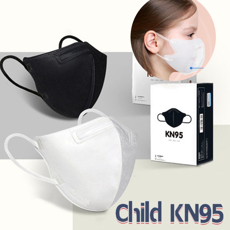 พร้อมส่ง หน้ากาก 3D KN95 5 ชั้น สําหรับเด็ก 50 ชิ้น อายุ 4-12 ปี สีขาว / ดํา / ฟ้า / ชมพู ...