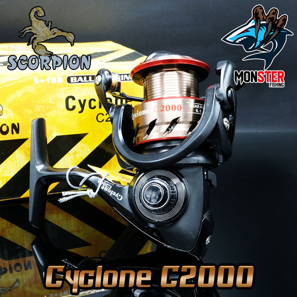 รอกตกปลา รอกสปินนิ่ง SCORPION CYCLONE C2000/3000/4000/5000 | Shopee ...