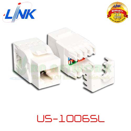 LINK CAT6 (US-1006SL) Modular JACK, Slim, สีขาว ใช้เครื่องมือ | Shopee ...