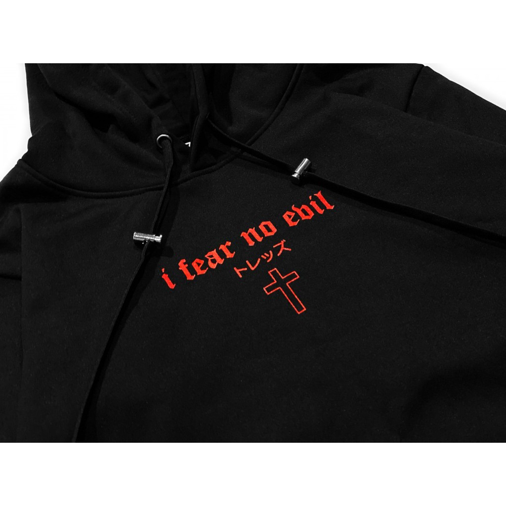 ลด 15% ใส่โค้ด PAYALL200 l l TZ worldwide I FEAR NO EVIL HOODIE - BLACK ...