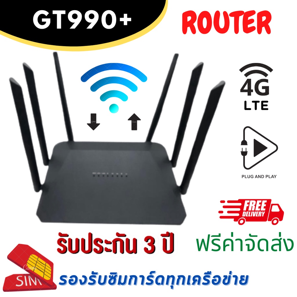 เราเตอร์ 4G HOTSPOT ROUTER ใหม่ รุ่น GT990+ โมเดม เราเตอร์ Modified ...