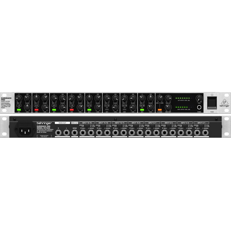 มิกเซอร์ BEHRINGER EURORACK PRO RX1602 Rackmount Mixer | Shopee Thailand