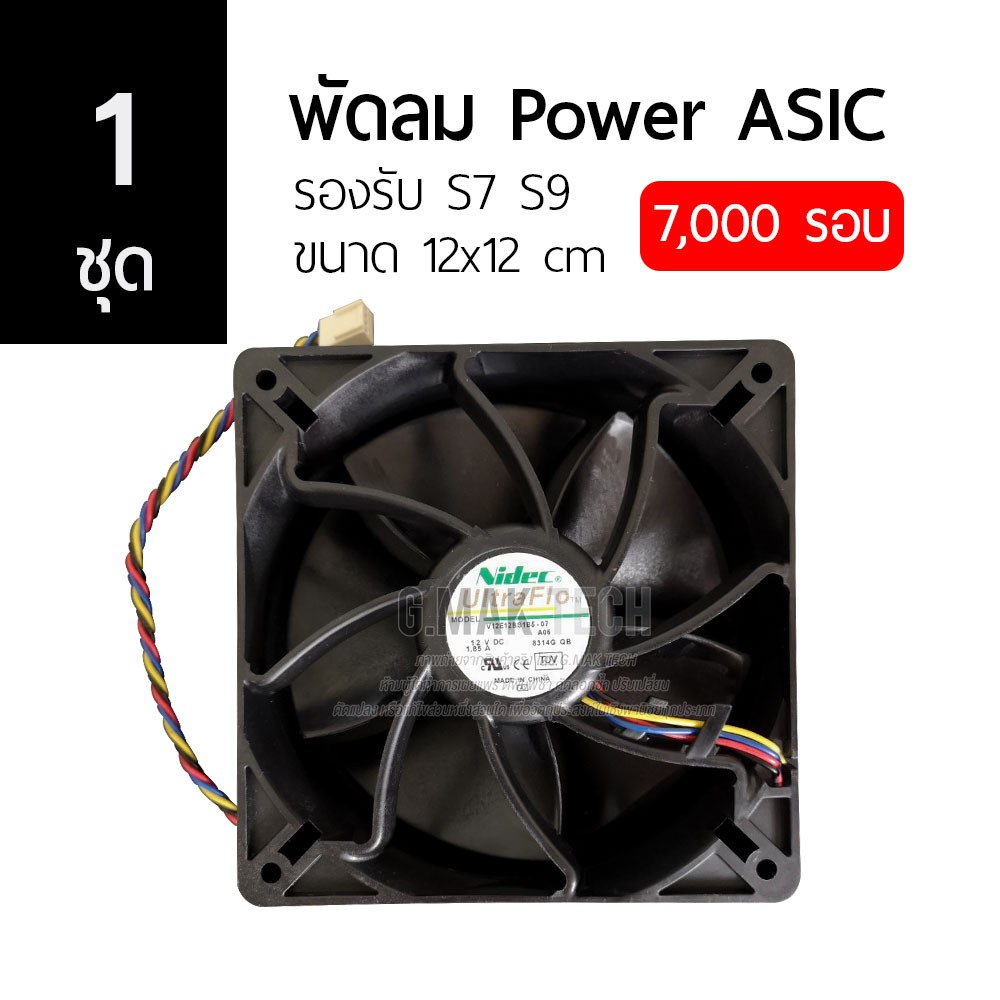 [1 ชุด] พัดลมระบายความร้อน Power ASIC ขนาด 12x12 cm [1 ชุด] พัดลมระบายความร้อน Power ASIC ขนาด ...