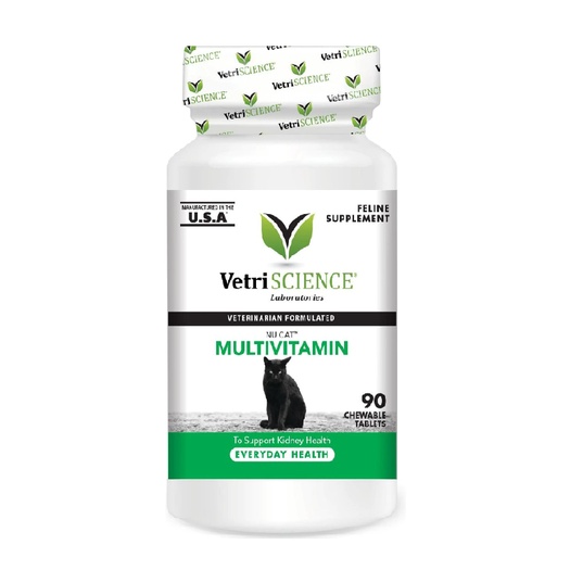 VetriScience Nu Cat Chewable Tablets Multivitamin for Cats, 90 count ...