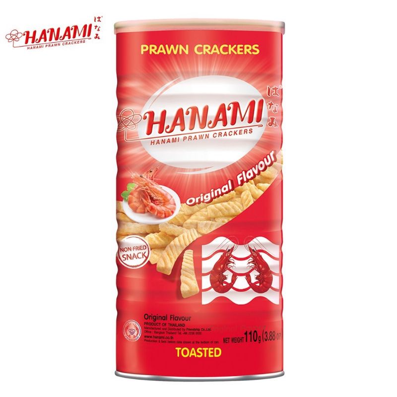 ขนมกระป๋อง ฮานามิ HANAMI Original ข้าวเกรียบกุ้ง | Shopee Thailand