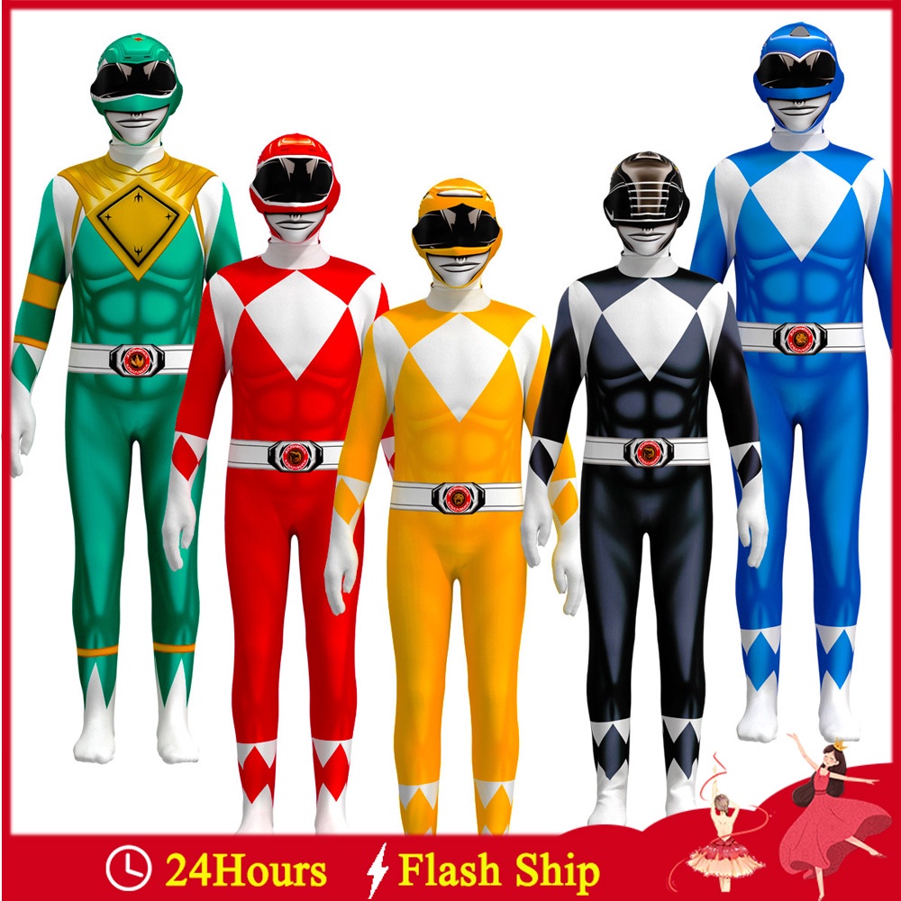 Children Power Samurai Sentai Shinkenger Rangers Lycra Kids Ranger ...
