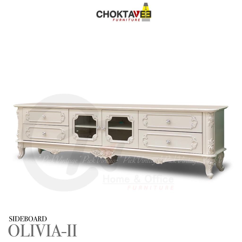 ตู้วางทีวีเจ้าหญิง วินเทจ 2.0ม. รุ่น OLIVIA-II โอลิเวีย-2 [PICK Collection] | Shopee Thailand