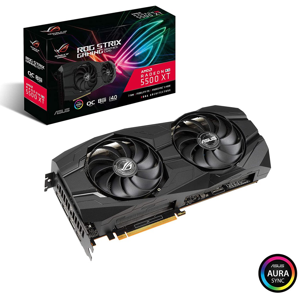 ASUS ROG STRIX Radeon™ RX 5500 XT O8G GAMING 8G GDDR6 RX5500XT | Shopee ...