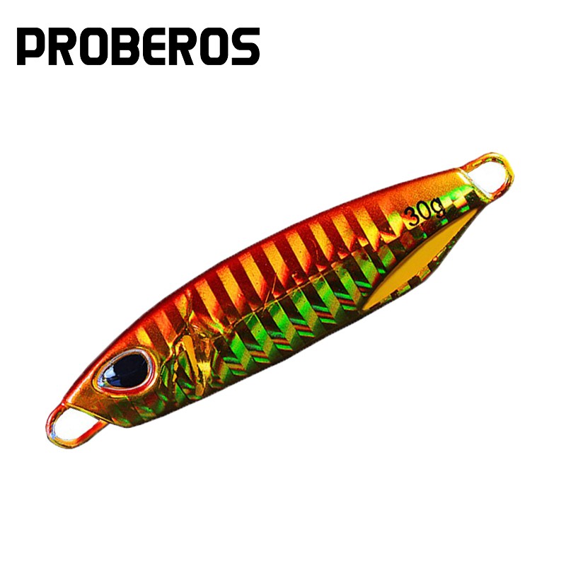 Pro BEROS 1PC ตะกั่ว Jigging เหยื่อ 10G-15G-20G-30G-40G-50G โลหะเหยื่อตกปลา Scale ประดิษฐ์ Hard ...
