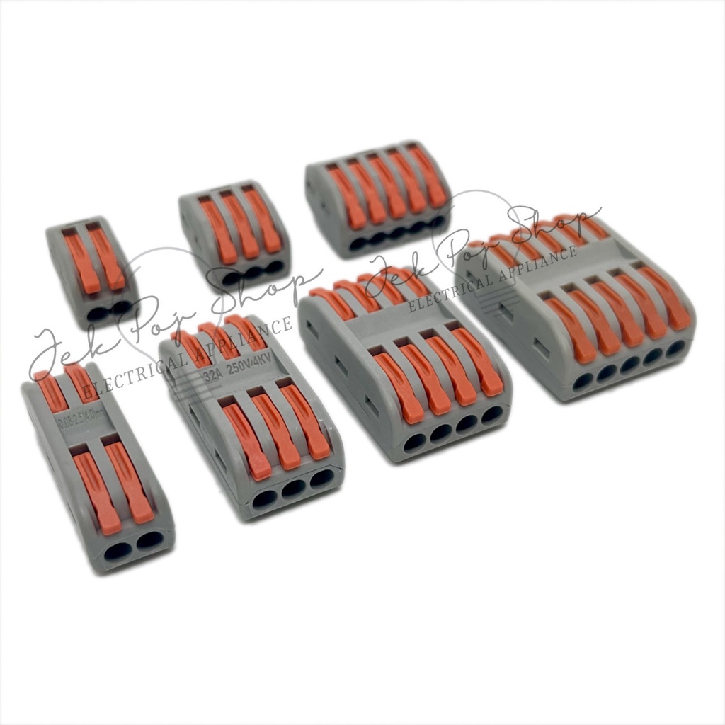 ขั้วต่อ ตัวต่อ ตัวรวมสายไฟ ข้อต่อสายไฟ ตัวจั๊มสายไฟ เทอมินอล 2P 3P 4P ...