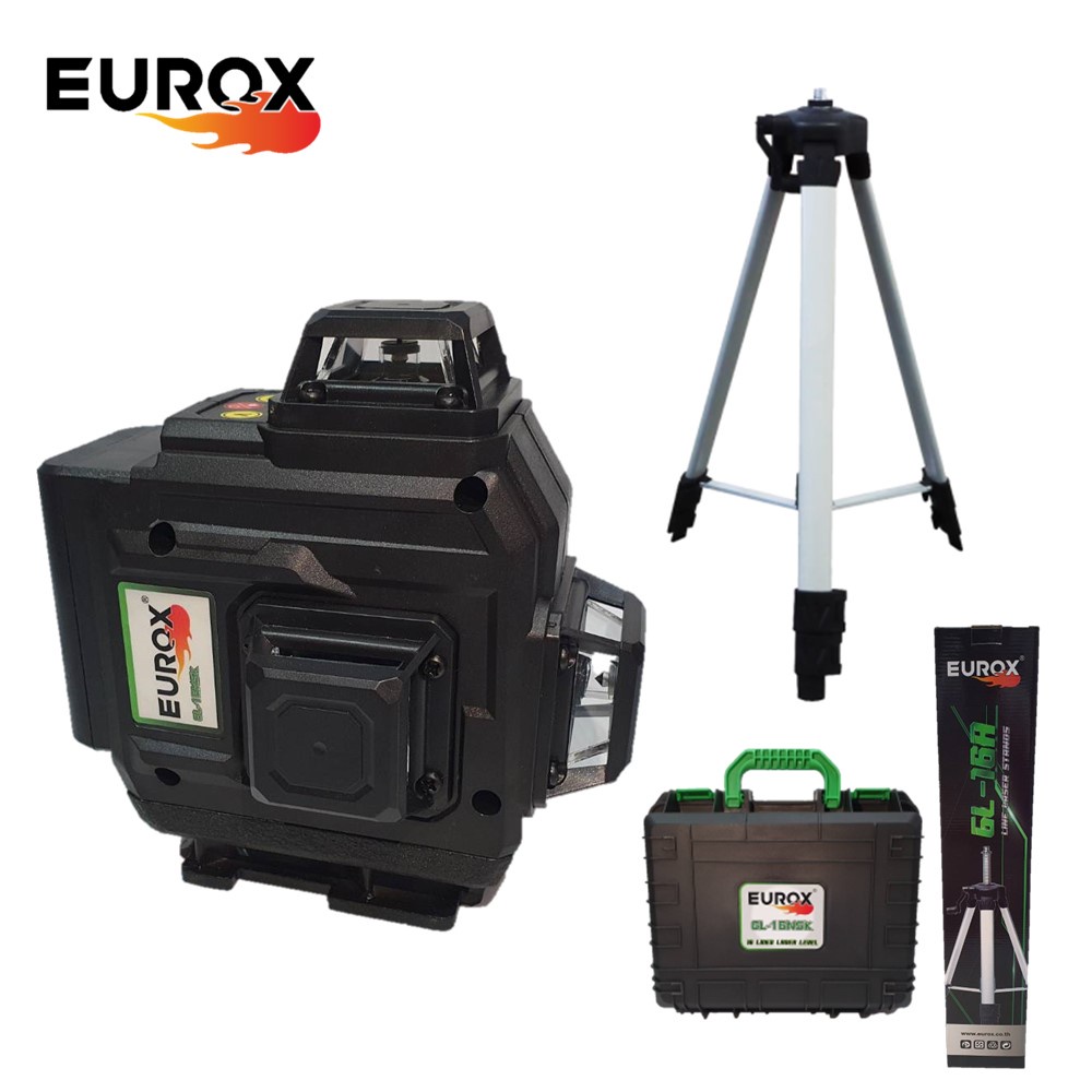 เลเซอร์ระดับ16เส้น แสงเขียว พร้อมขาตั้ง GL-16NSK EUROX | Shopee Thailand