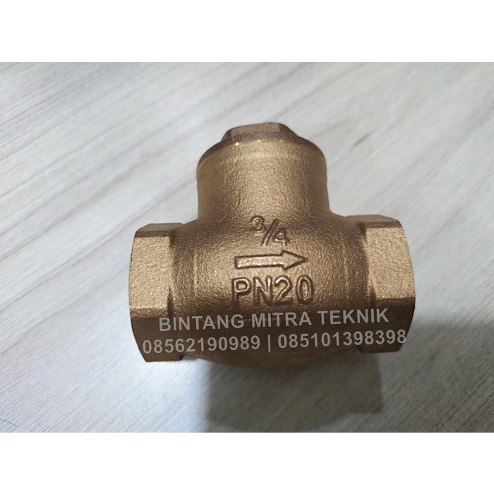 BRONZE SWING CHECK VALVE GALA Fig. 5451 PN20 CLASS 150 3/4" | Shopee ...