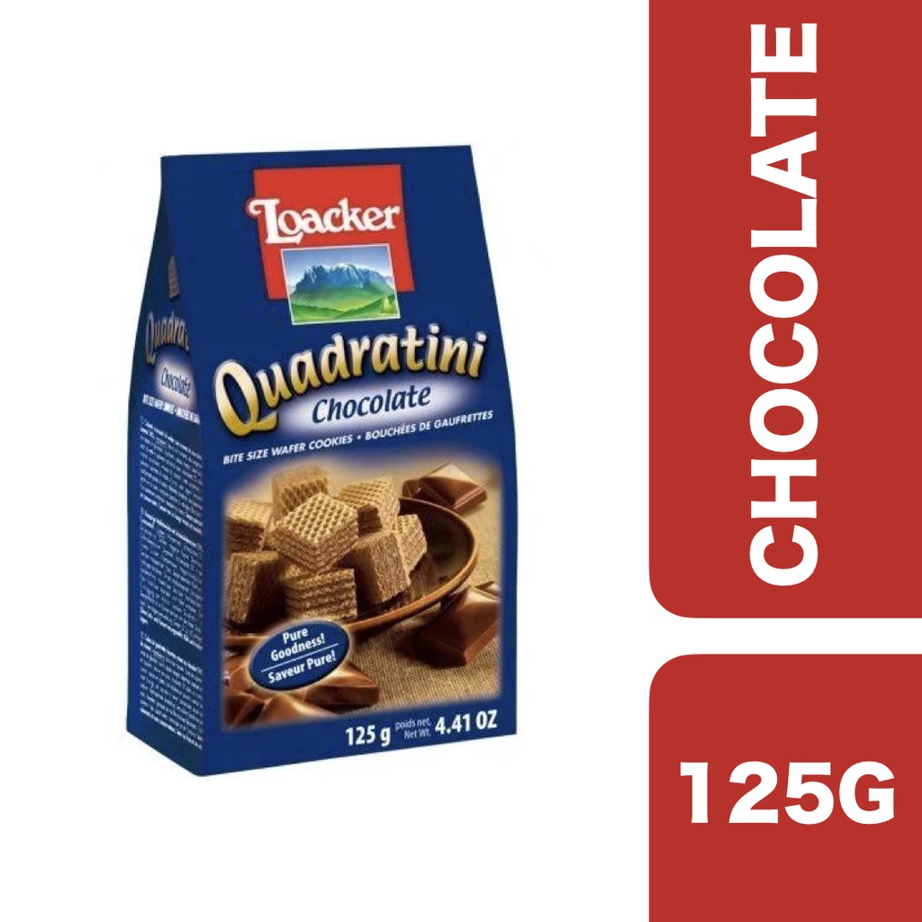 Loacker Quadratini Chocolate Wafer 125g ++ ล็อคเกอร์ ควอดราตินี ช็อคโก ...