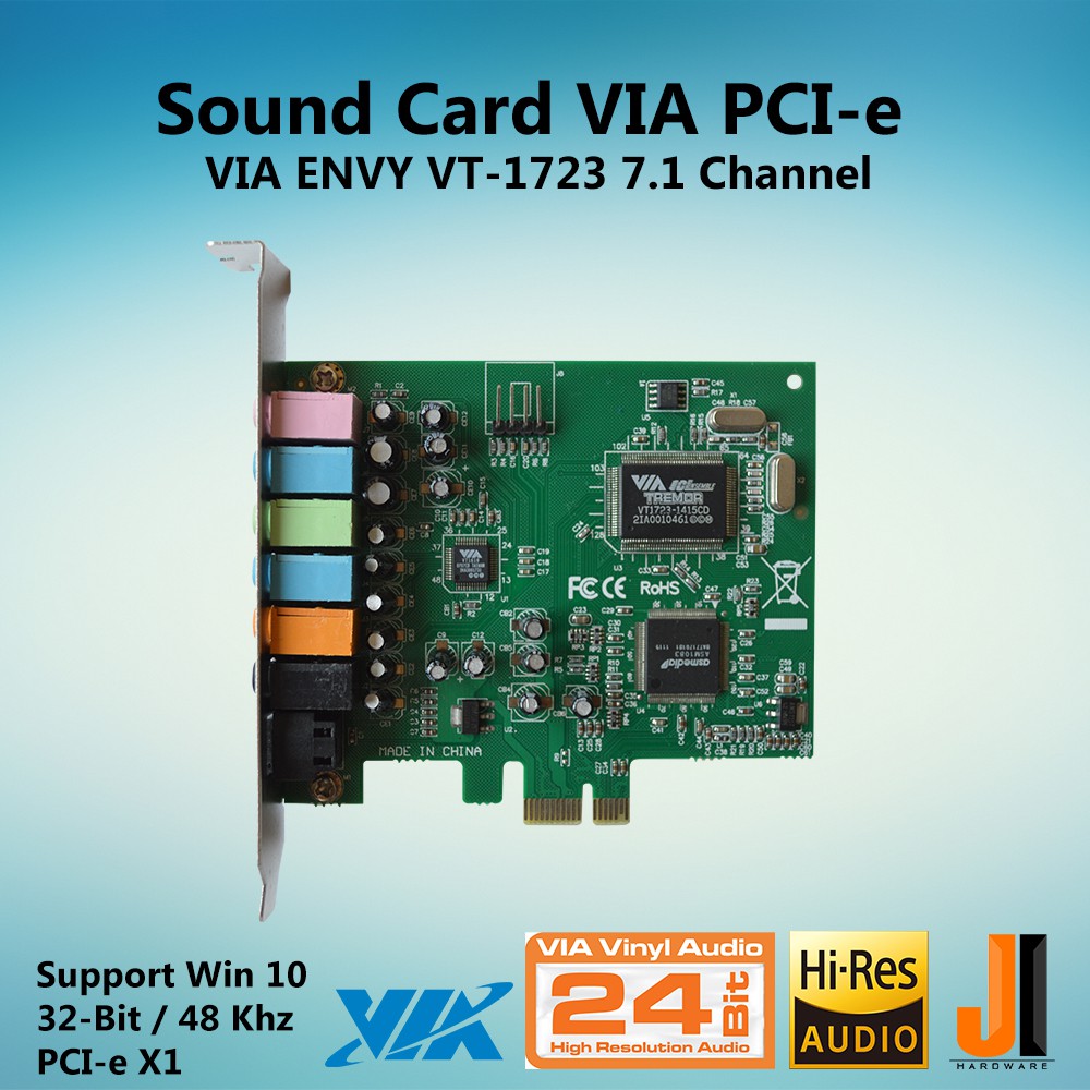 Sound Card VIA ENVY VT-1723 7.1 Channel (PCI-E) | Shopee Thailand