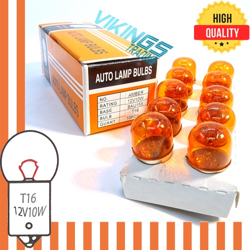 T16 12V10W เข้าสู่ระบบหลอดไฟ AMBER ORANGE BULB WAVE SRL115 KAWASAKI ...