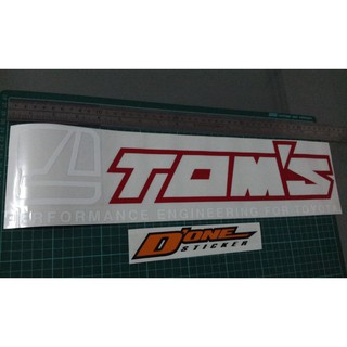 สติกเกอร์ TOMS TOM'S TOYOTA STICKER COROLLA LEVIN AE86 SEG AE80 AE92 ...