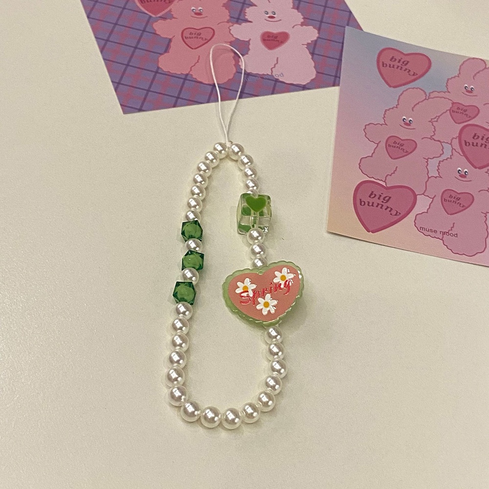 BLACKPINK ROSE LISA Phone Case Chain สายโซ่อะคริลิค ประดับลูกปัดไข่มุก ...