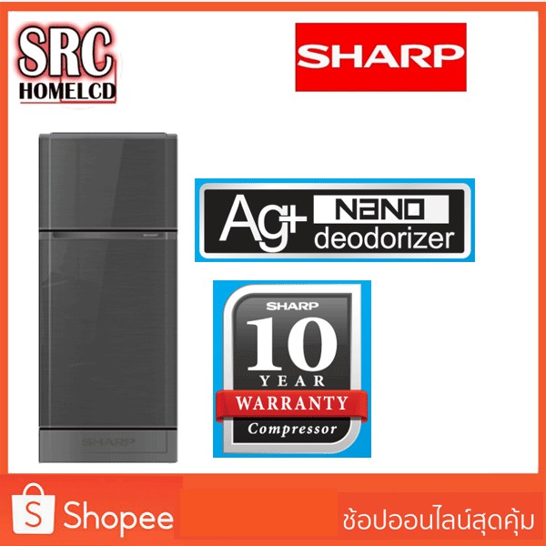 SHARP ตู้เย็น 2 ประตู รุ่น SJ-C19E-WMS ความจุ 5.9 คิว รับประกันคอมเพรสเซอร์ 10 ปี | Shopee Thailand