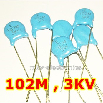 (10ตัว) 102 , 102M , 102K , 50V 1KV 3KV Ceramic Capacitor เซรามิค ...
