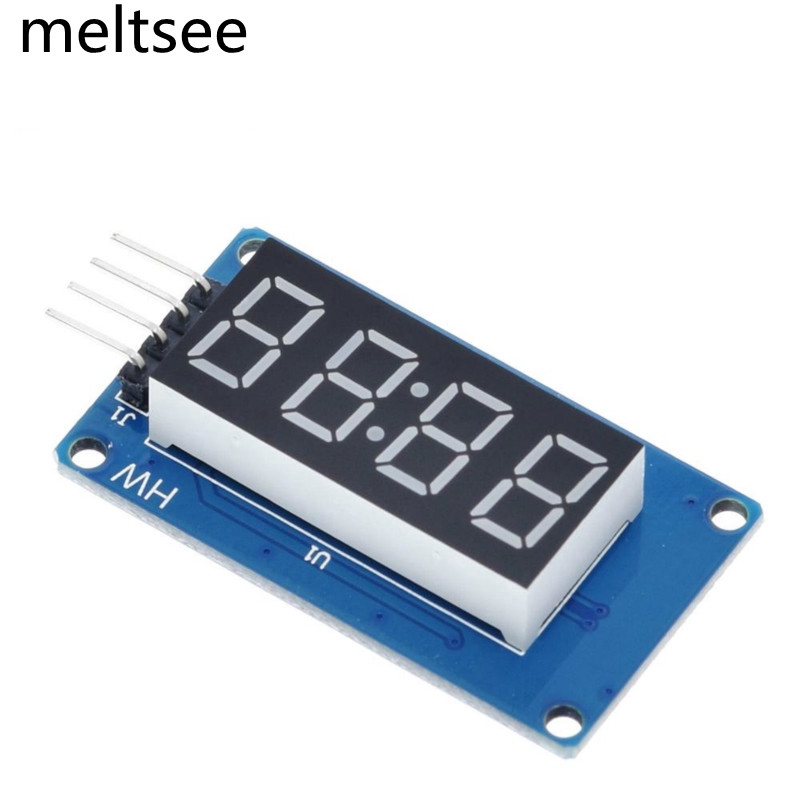 TM1637 บอร์ดโมดูลหน้าจอดิจิตอล 4 หลัก 4 Bit Tm 1637 7 Segments สําหรับ ...