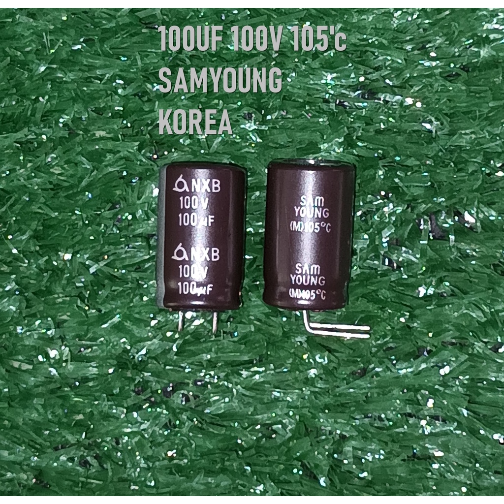 คาปาซิเตอร์ 100uf 100v. 105°c SAMYOUNG | Shopee Thailand