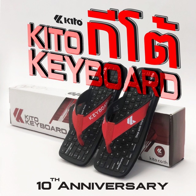 Cior.shop : Kito รุ่น Keyboard 2020 ของแท้ 100% รองเท้าแตะสวมคีบลาย ...
