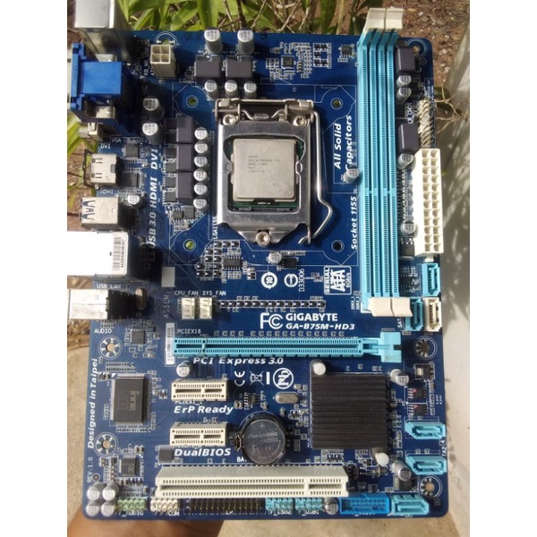 Gigabyte B75M-HD3 USB3 socket 1155 mainboard support cpu i3 i5 i7 ram ...