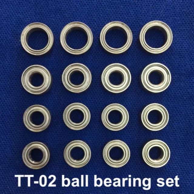 TT-02 Metal Sealed Ball Bearing Set ชุดลูกปืนแบริ่งซีลเหล็กสำหรับชุดคิท ...