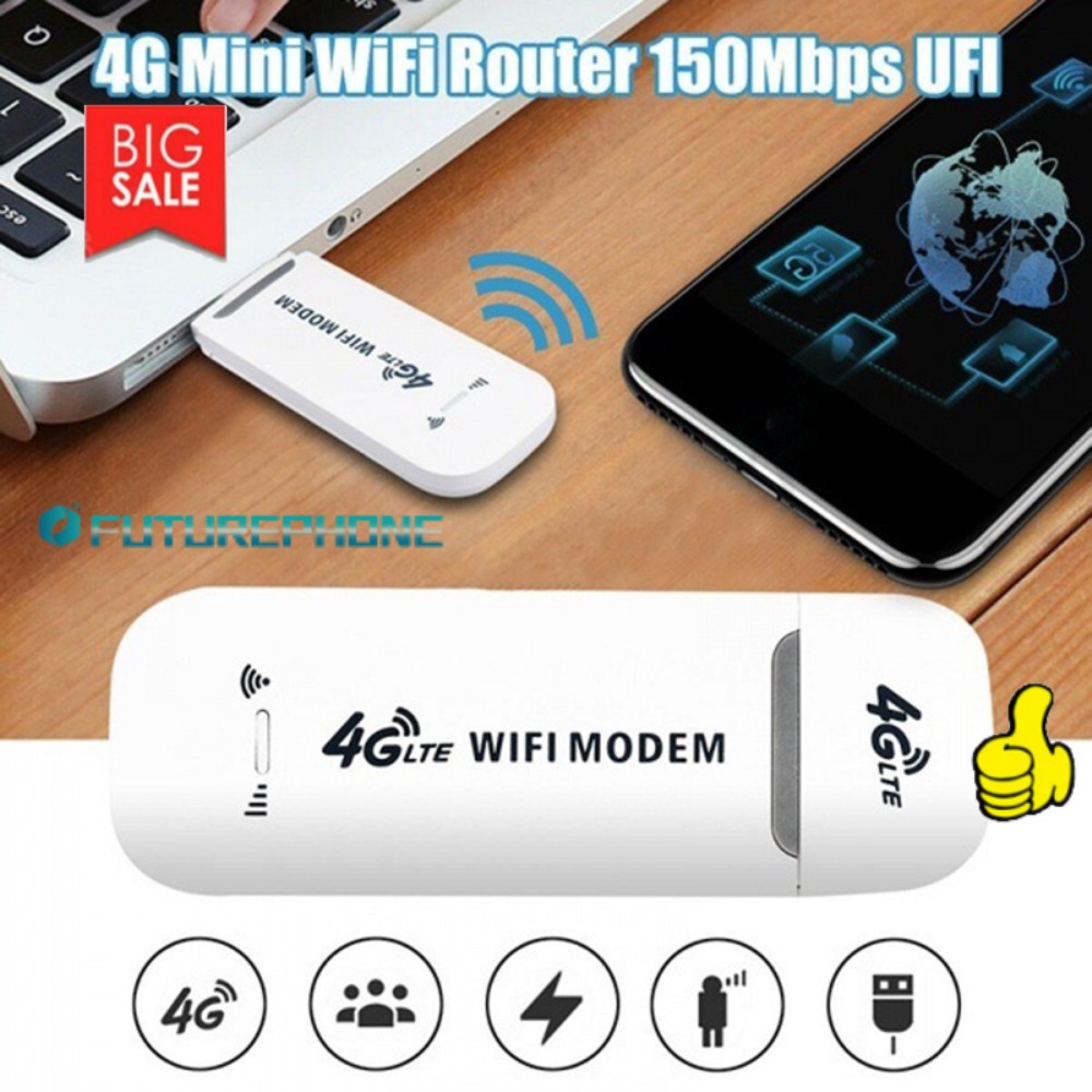 Unlocked 4G LTE WIFI Wireless USB Dongle Stick Mobile Broadband SIM ...