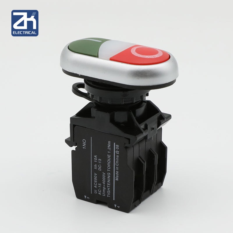 Double Bond Button Switch 22mm LA42 Start Stop Red Green Lamp / No Lamp ...