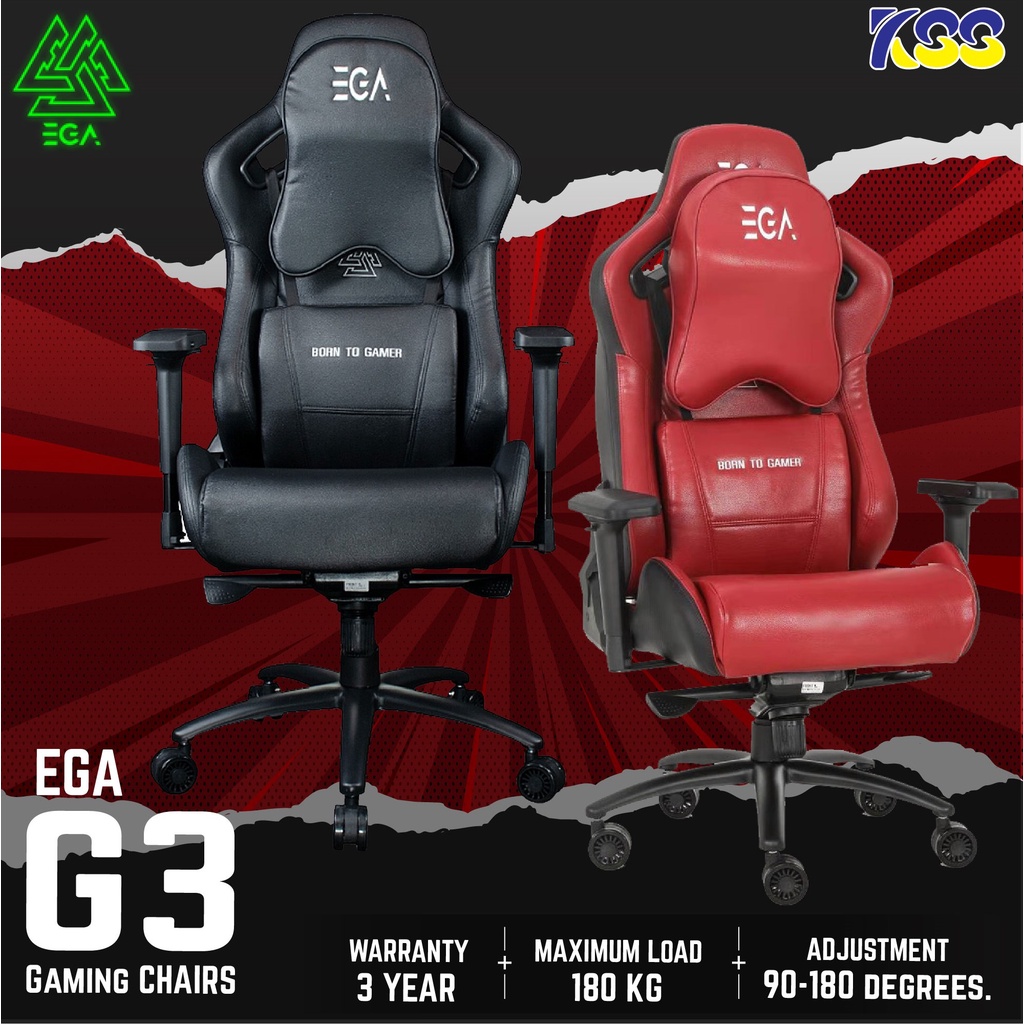 EGA Type G3 Gaming Chair RED- Black ของแท้รับประกันศูนย์ 3 ปีเต็ม ...