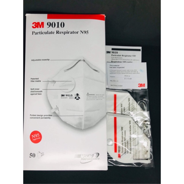 พร้อมส่ง!!! หน้ากากอนามัยป้องกันฝุ่นละออง N95 รุ่น 9010 ยี่ห้อ 3M | Shopee Thailand
