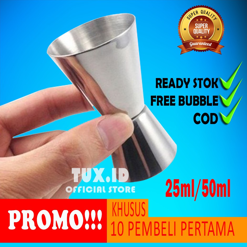 Peralatan COFFEE Jigger 25 ml บาร์เทนเดอร์วัดแก้วสแตนเลส 25/50ml ...
