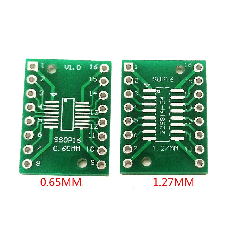SMD to straight plug adapter board SOP16/SSOP16/TSSOP16 to DIP pitch 0. ...