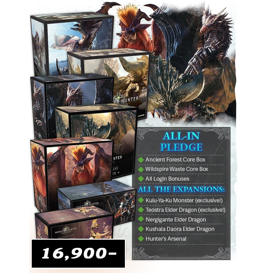 [ของแท้] Monster Hunter World: The Board Game Kickstarter Board Game ...