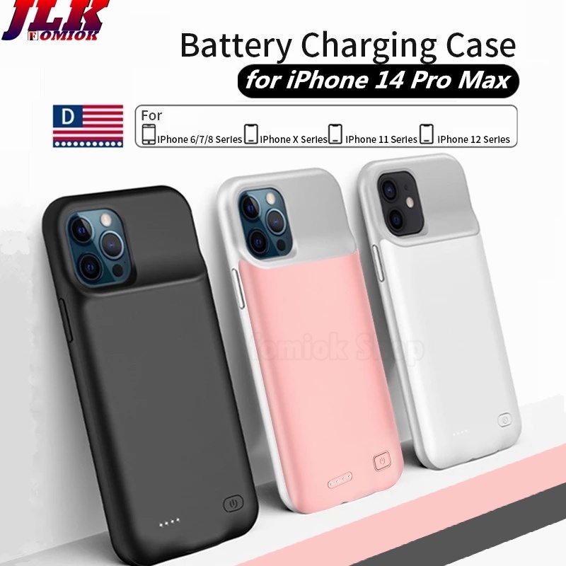 [JLK] 6000mAh Battery Case for iPhone 16 ProMax 15 Plus 14 13 12 11 Pro ...