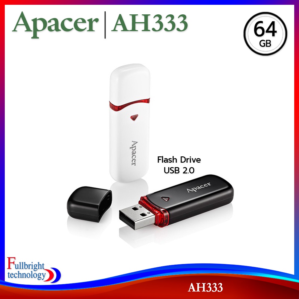 แฟลชไดฟ์ Apacer รุ่น AH333 USB 2.0 Flash Drive มีให้เลือกความจุ 32GB ...