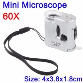 Mini 60X Zoom LED Lighted Pocket Microscope Money/Currency Detecting ...