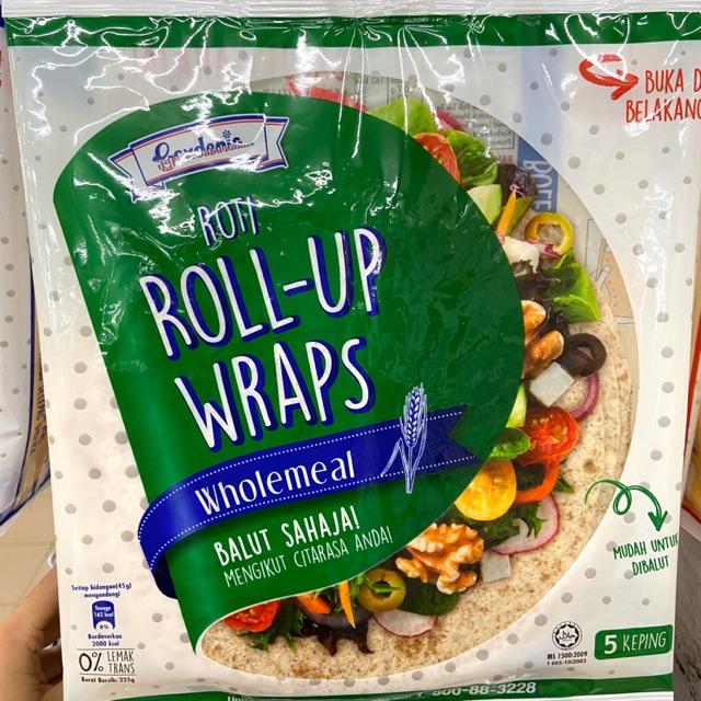 โรตีสำเร็จรูป แผ่นโรตี Roti roll up wraps 1ซองมี5แผ่น มีฮาลาล | Shopee ...
