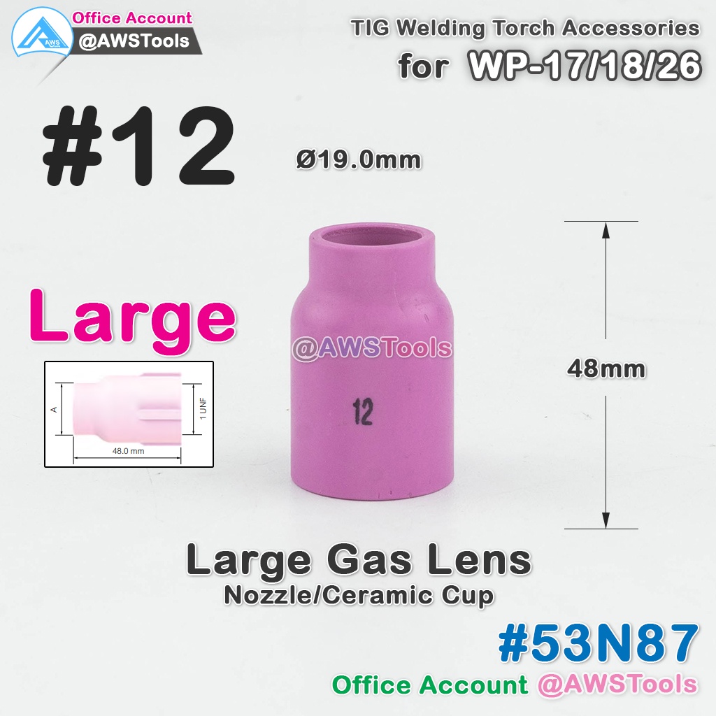WP-26 แก๊สเลนส์ ใหญ่ อะไหล่ หัวเชื่อม อาร์กอน สำหรับ หัวเชื่อม(Torch ...