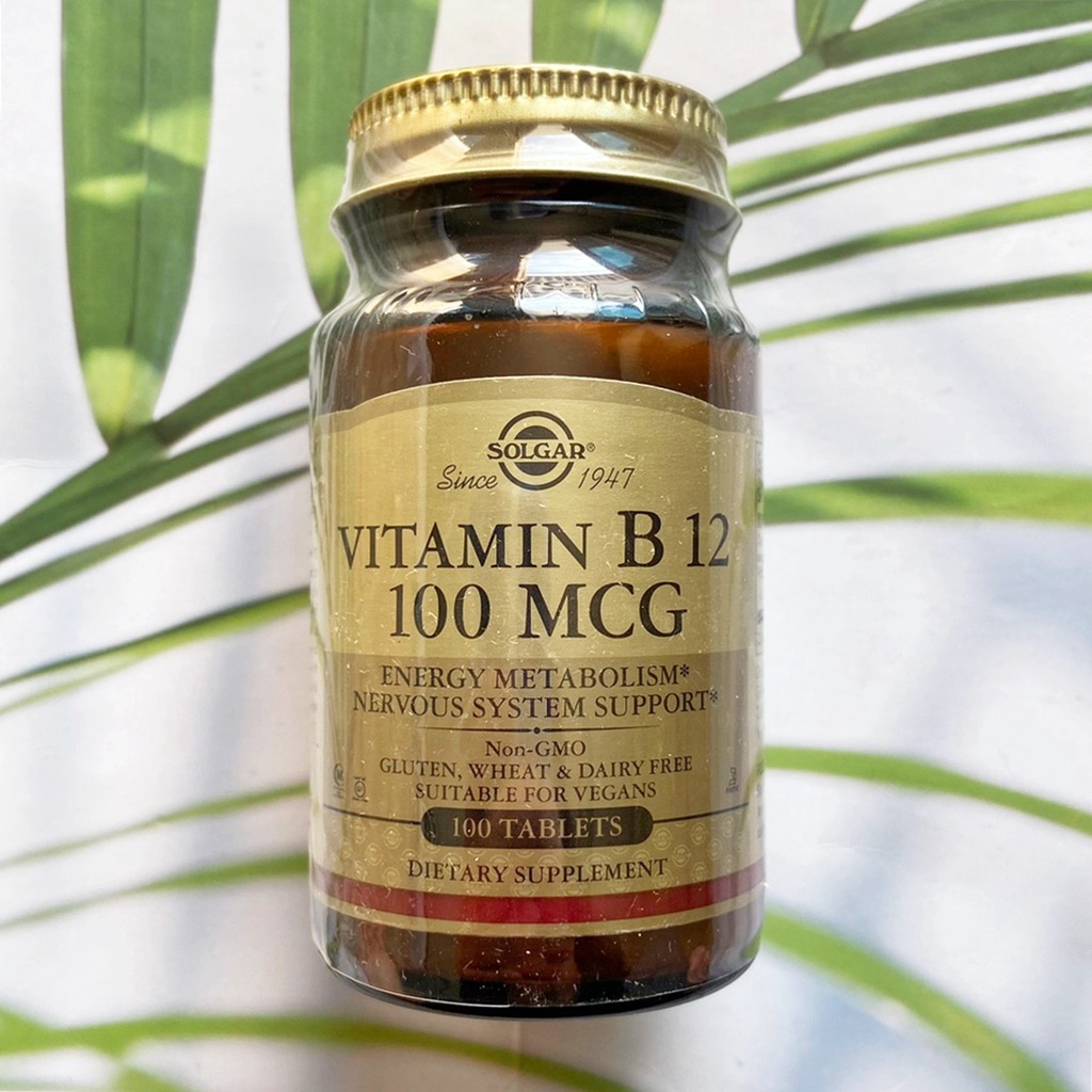 วิตามินบี 12 โคบาลามิน Vitamin B12 as Cobalamin 100 mcg 100 Tablets ...
