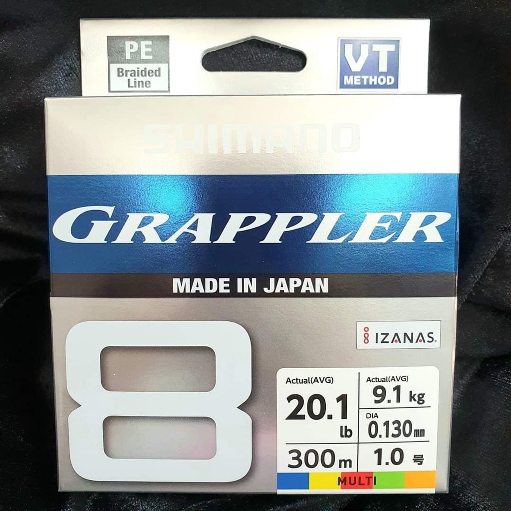 สายPE Shimano GRAPPLER X8 ความยาว 300 เมตร มีหลายเบอร์ สายทะเลตอบโจทย์ ...