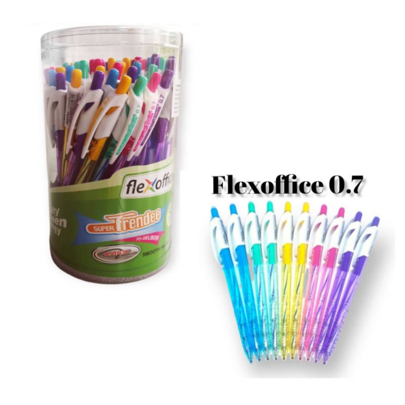 ปากกา FLEXOFFICE Super Trendee Gel Pen หัว 0.7 | Shopee Thailand