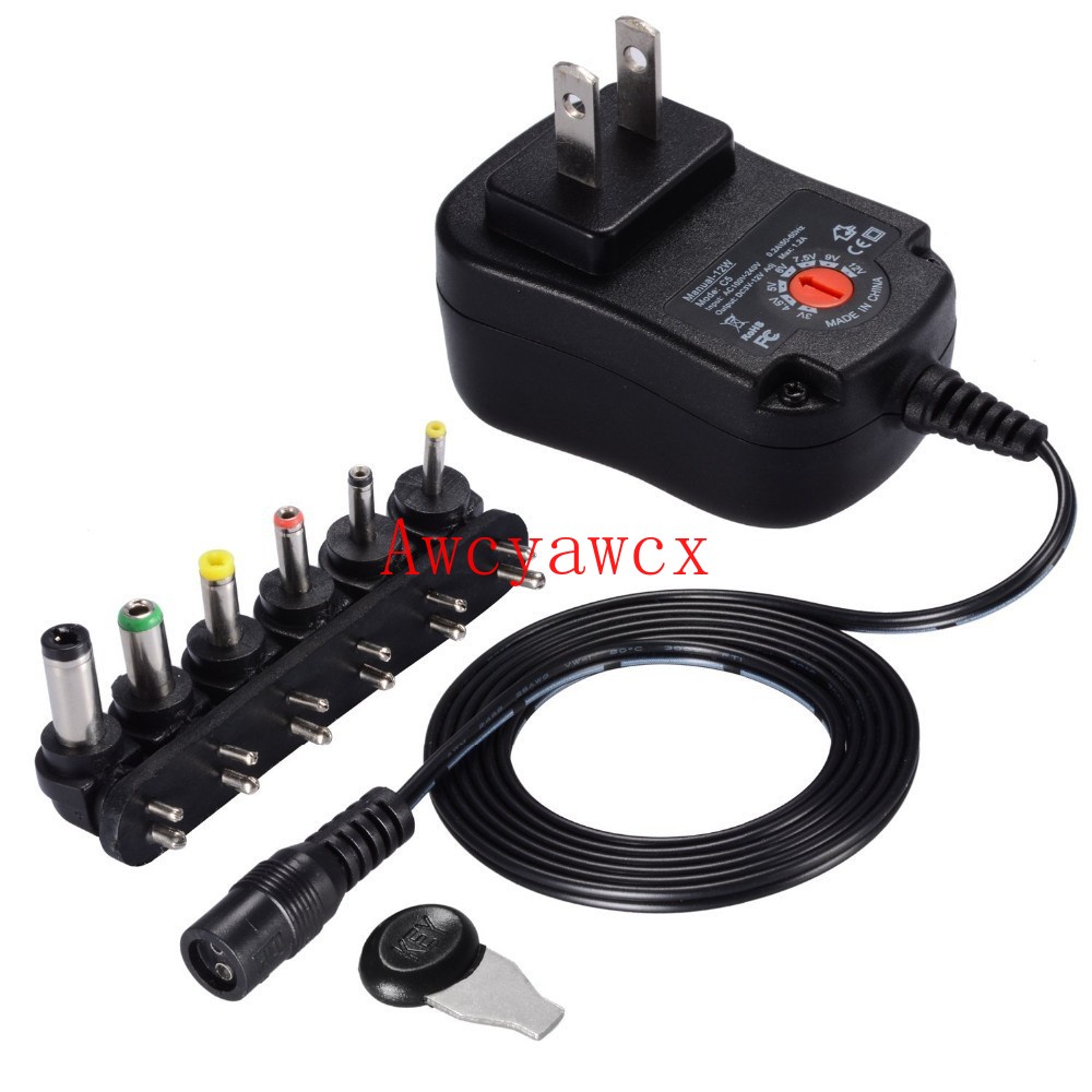 อะแดปเตอร์ 3V 4.5V 5V 6V 7.5V 9V 12V 1A อะแดปเตอร์ Adjustable Power ...